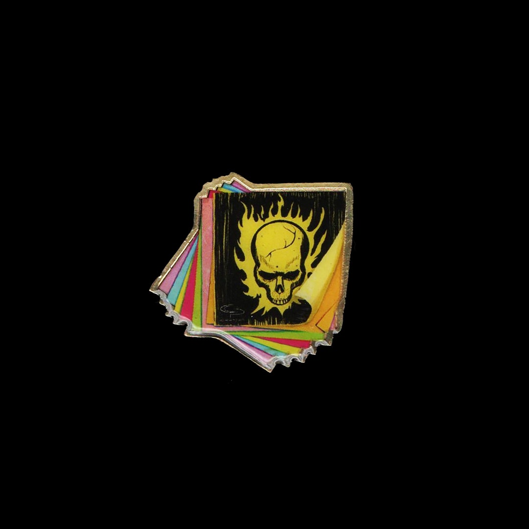 Pin Post-it Note Stack Skull - Etsy