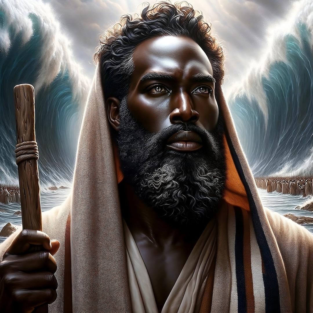 Digital Art Divine Legacy: the Journey of an African American Moses - Etsy