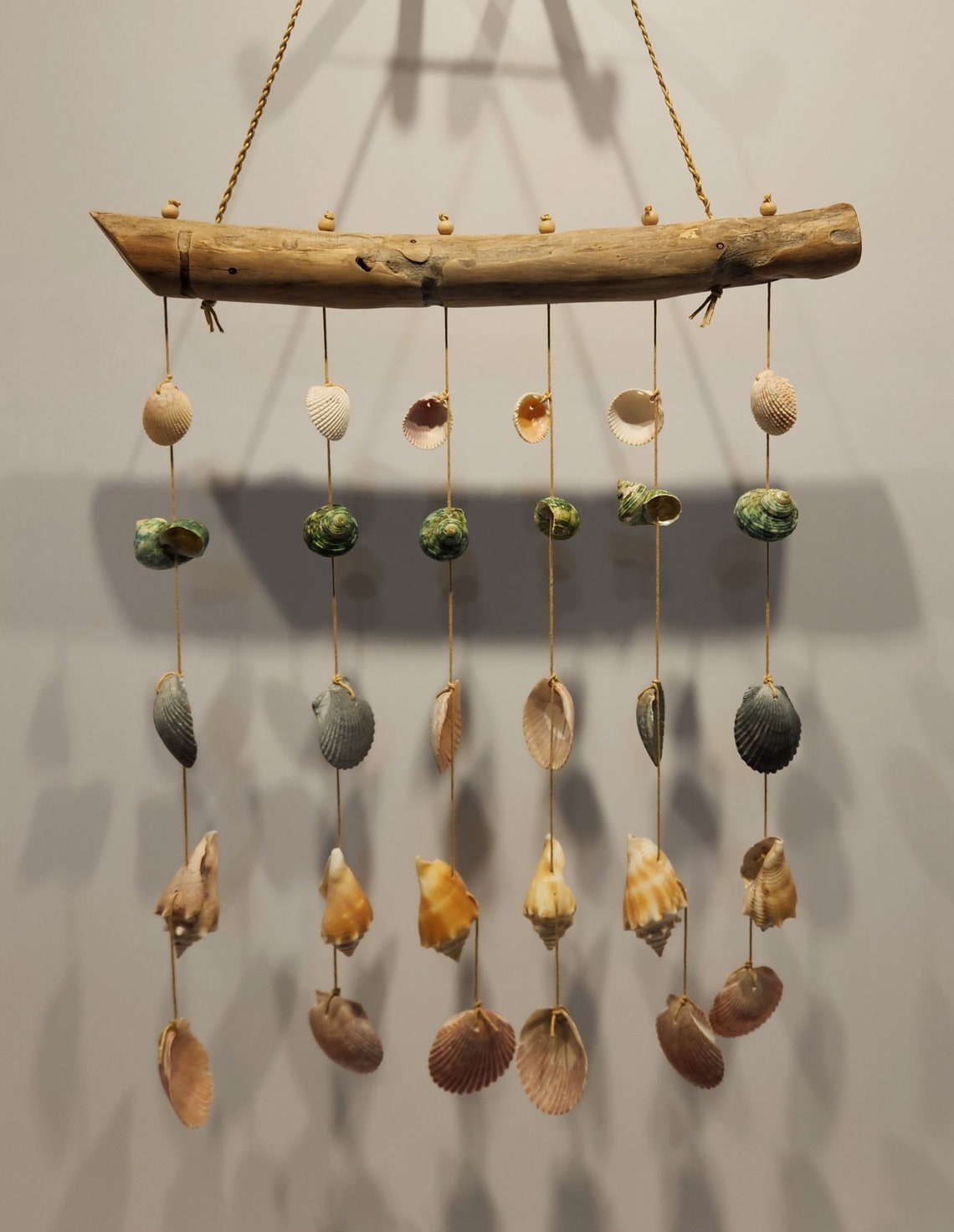Well Made Handcrafted Seashell and Driftwood Wind Chime - Etsy