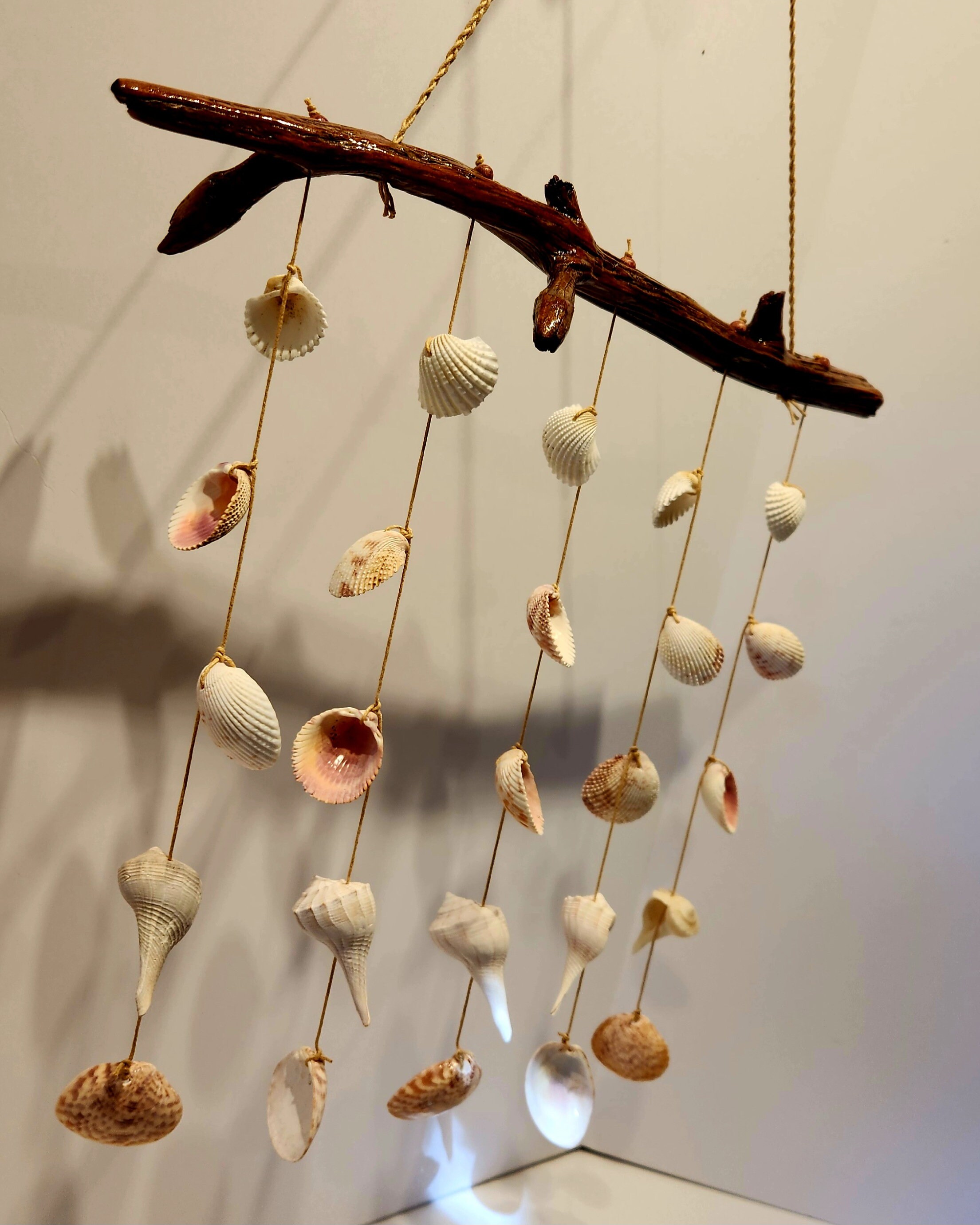 Handcrafted Well Made Sea Shell Wind Chime With a Stunning Lacquered ...