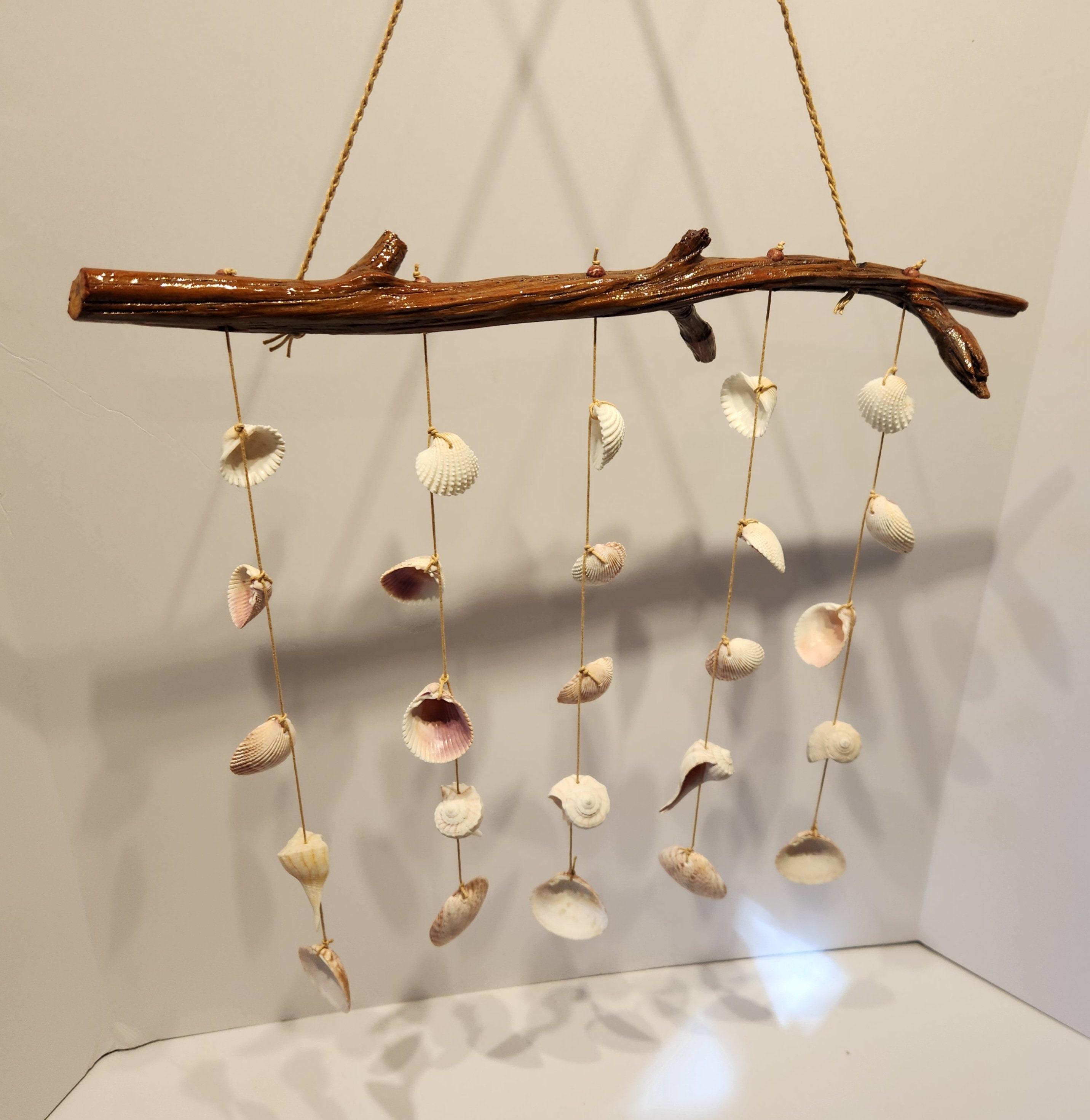 Handcrafted Well Made Sea Shell Wind Chime With a Stunning Lacquered ...