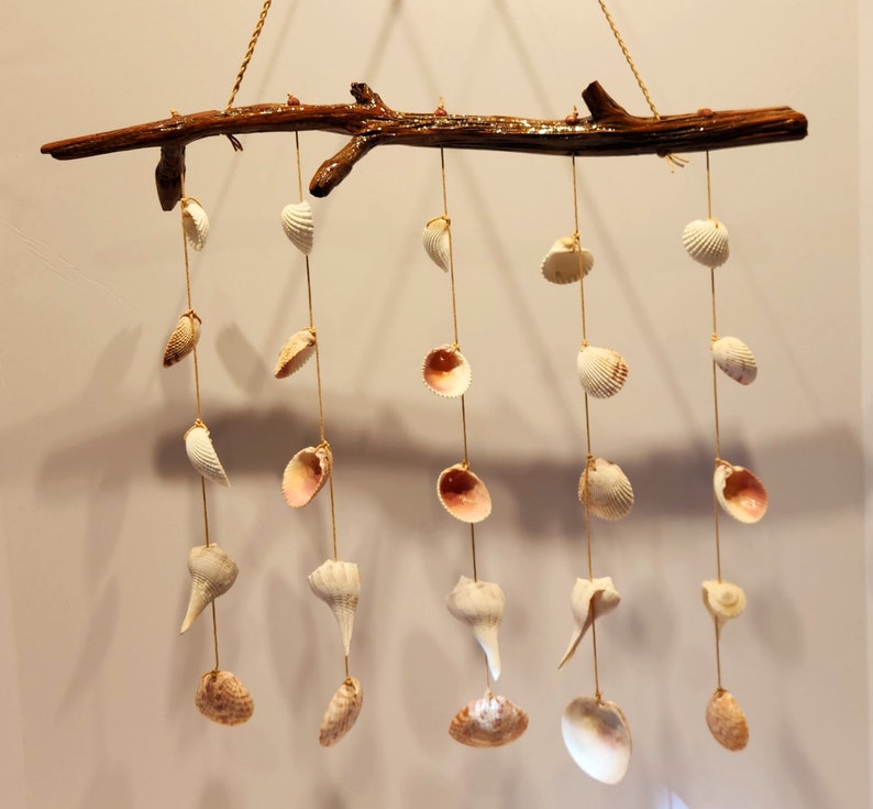 Handcrafted Well Made Sea Shell Wind Chime With a Stunning Lacquered ...