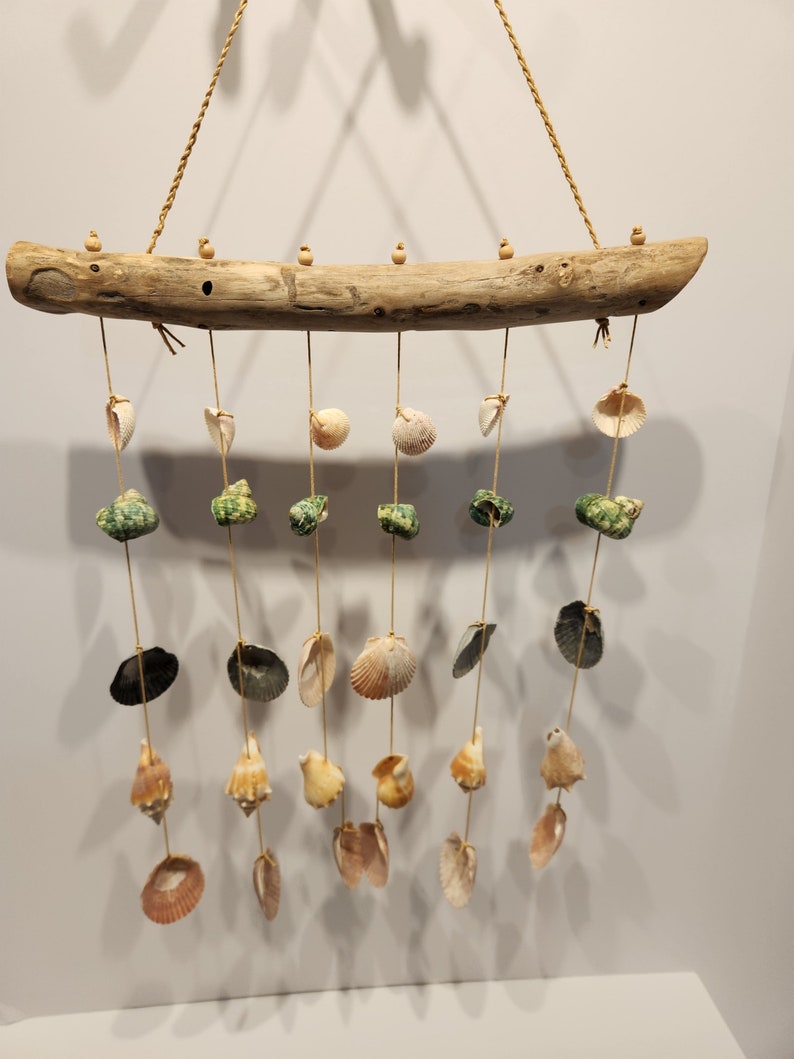 Well Made Handcrafted Seashell and Driftwood Wind Chime - Etsy