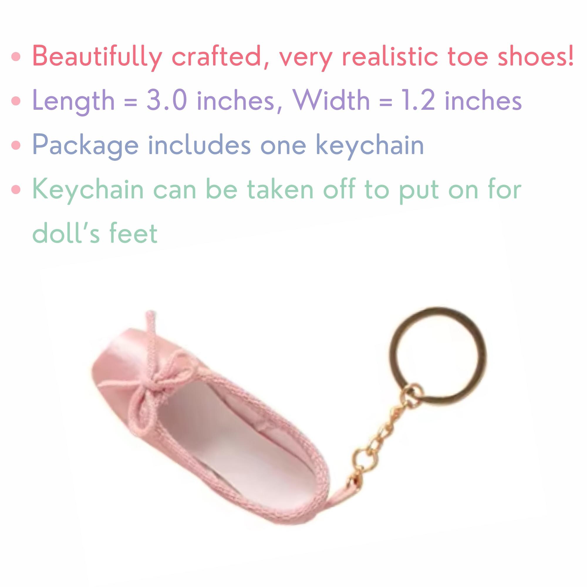 Super Cute Realistic Miniatures Mini Ballet Shoes Keychain | Ballerina ...