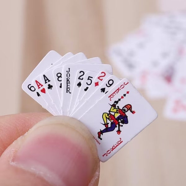 Miniature Playing Cards - Etsy