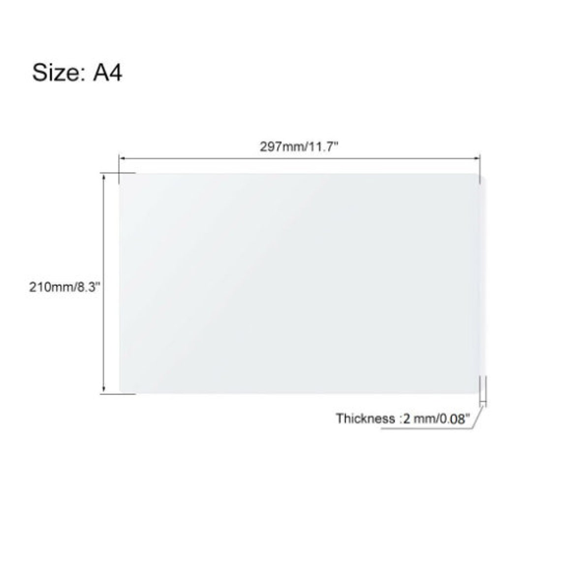 Clear Plastic Sheets | Size A4 | 2mm Thick | 210mm X 297mm | Craft ...