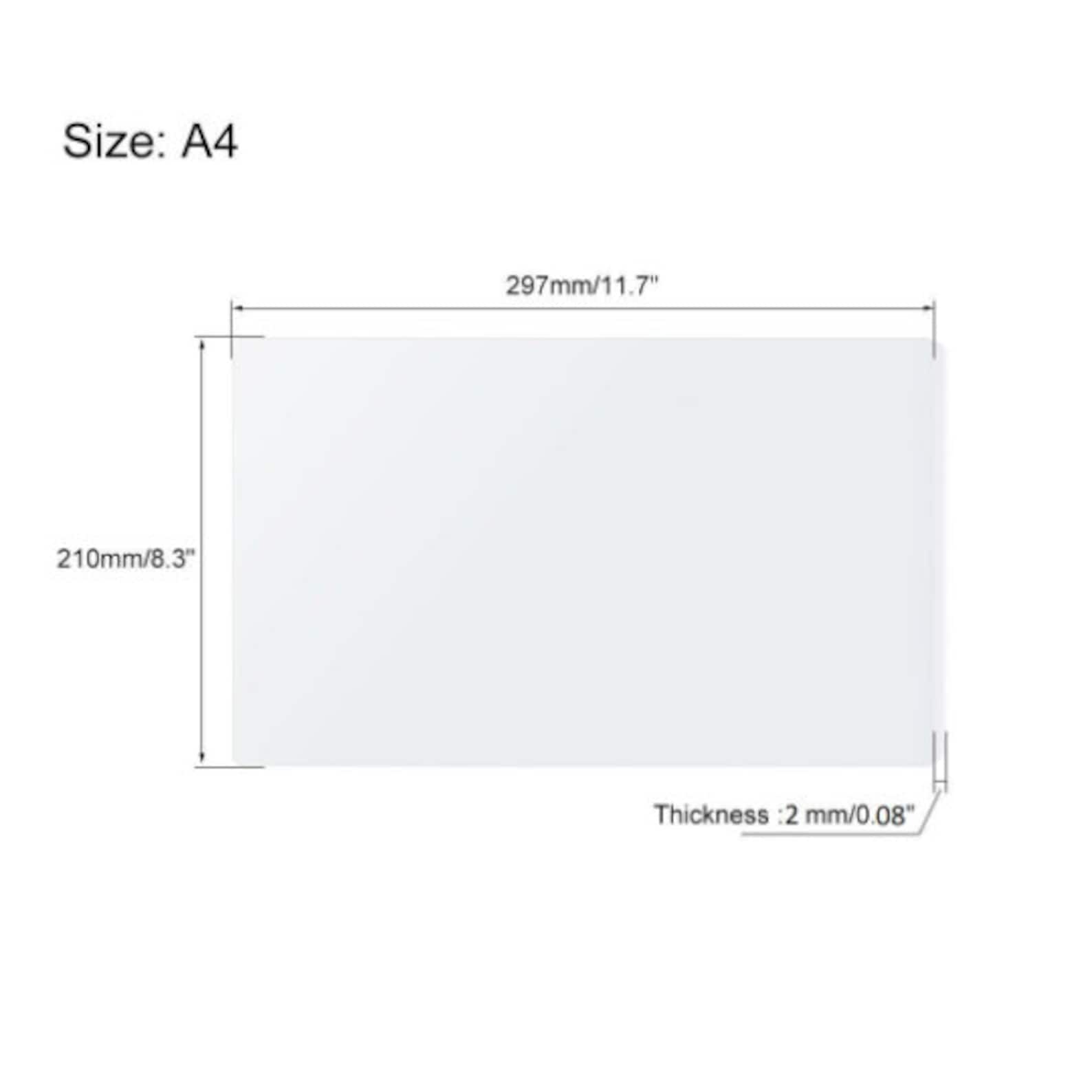 Clear Plastic Sheets | Size A4 | 2mm Thick | 210mm X 297mm | Craft ...