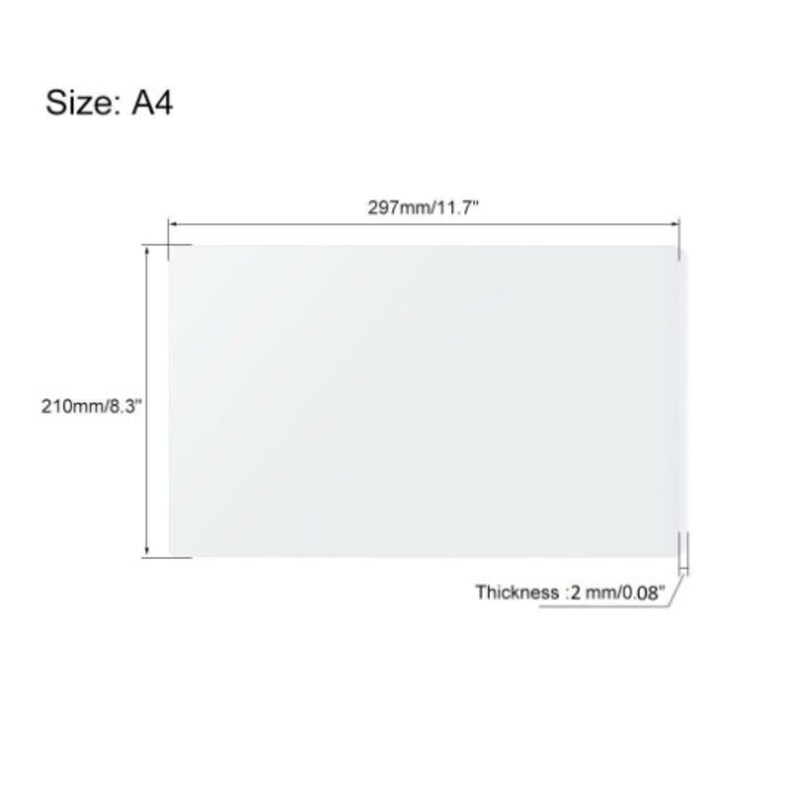 Clear Plastic Sheets | Size A4 | 2mm Thick | 210mm X 297mm | Craft ...