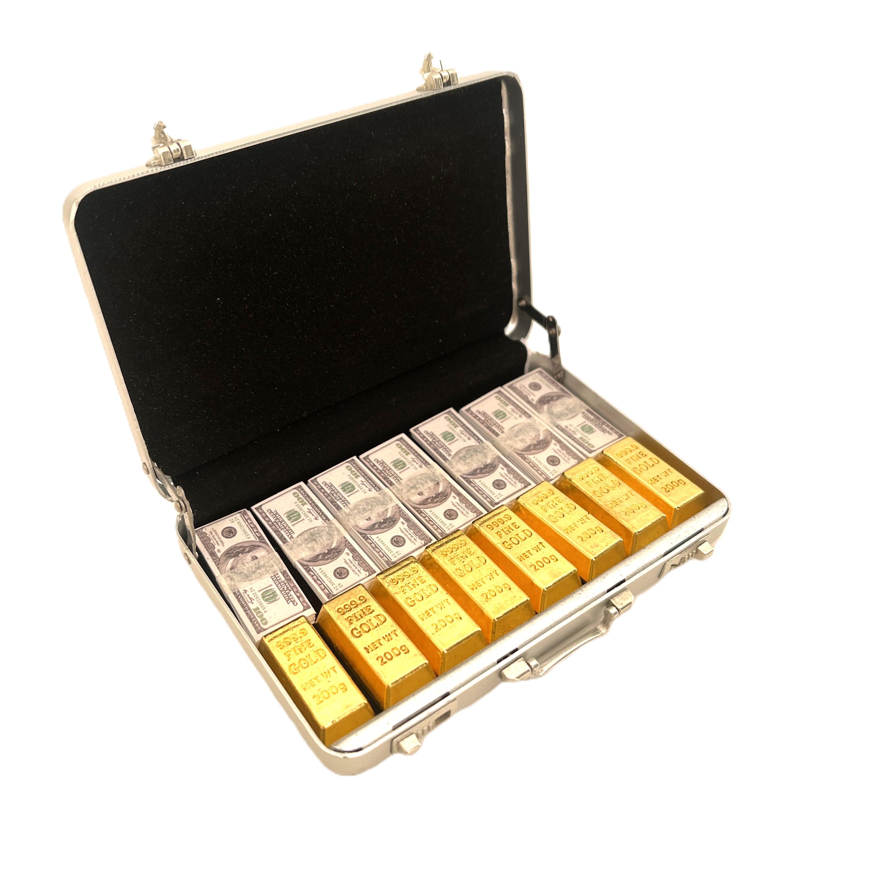 Miniature Gold Bricks | 5 Pieces | Metal Miniature Money 1:6 Scale ...