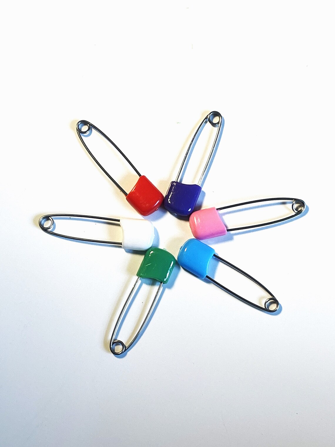 1.5 Inches | 30 Pieces | Colorful Stainless Steel Baby Infant Safety Pins | Diaper Nappy Pins ...