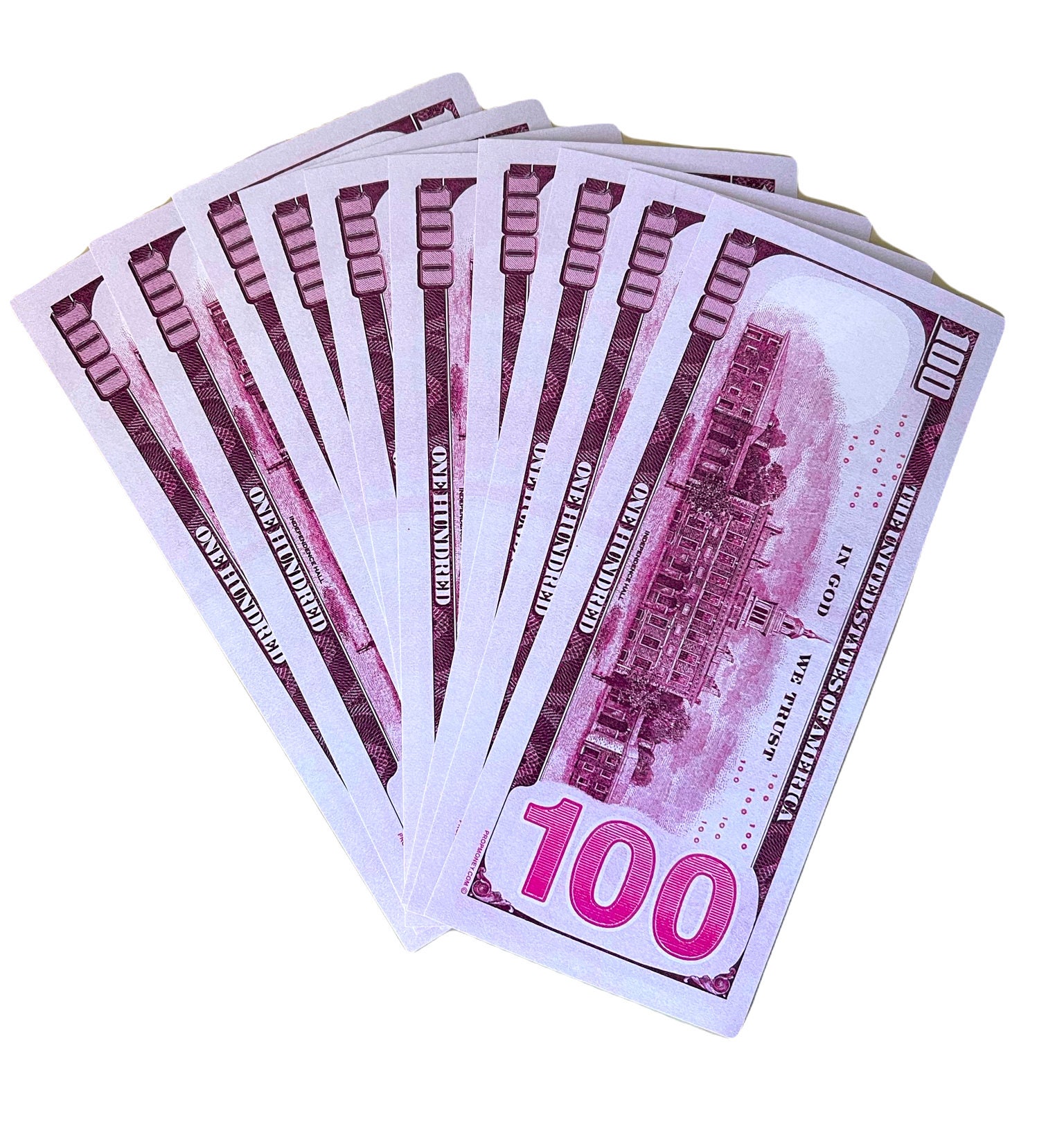 Pink 100 Dollar Bill Party Games Supplies | Play Prop Money ...