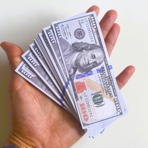 Miniature Money 100 Dollar Bills 50 Bills Mini Money Party Supplies 4.5 ...