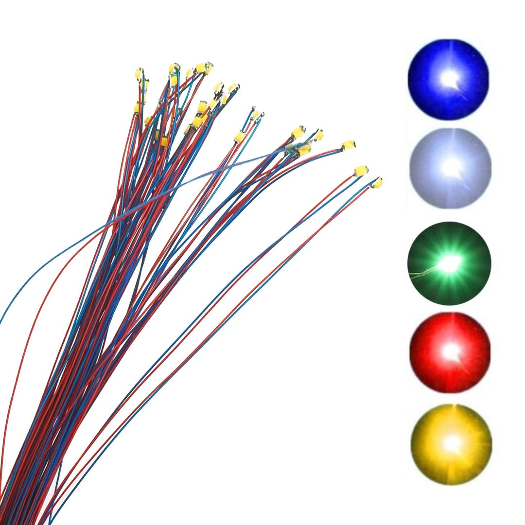 10pcs 0805 Smd Wired Micro Led SMD LED Light | White Blue Red Green ...