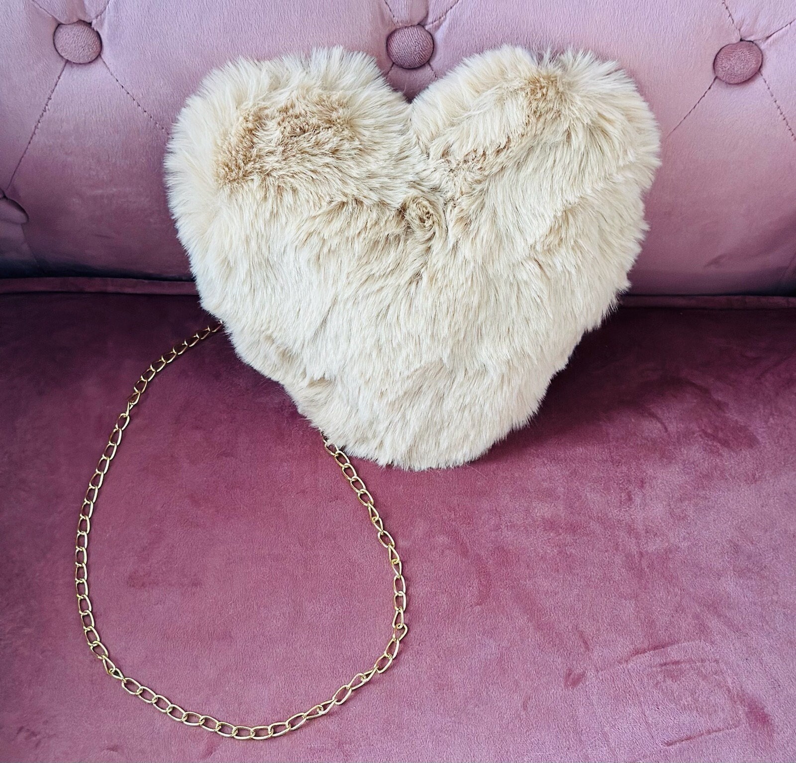 Tan Heart Shape Plush Purse - Etsy