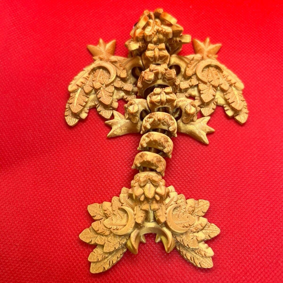 Black and Gold Winged Dragon Set, Articulated Dragons, Mythical ...