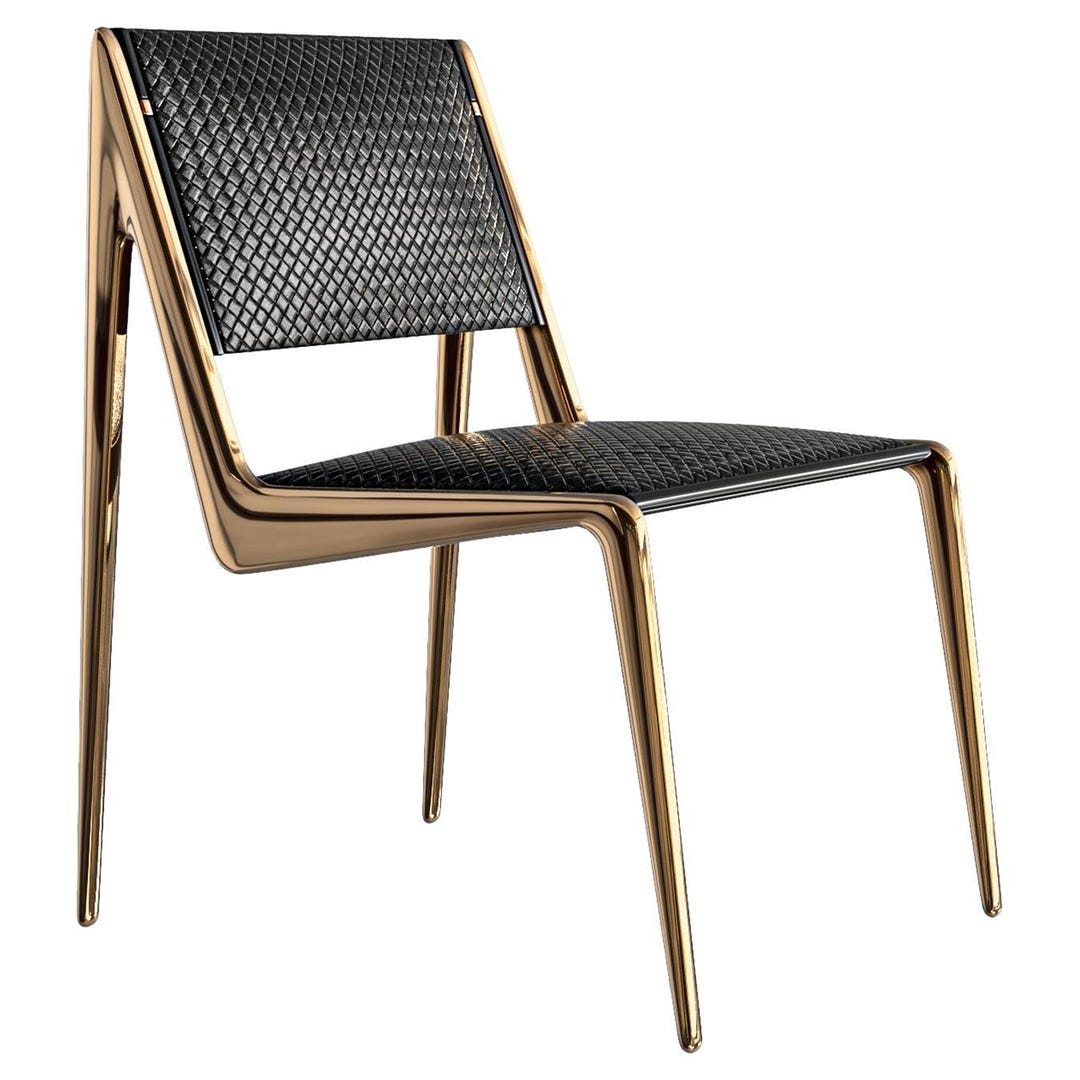Lounge Chair – Bronze Frame & Tailor-made Leather | Handcrafted Luxury ...