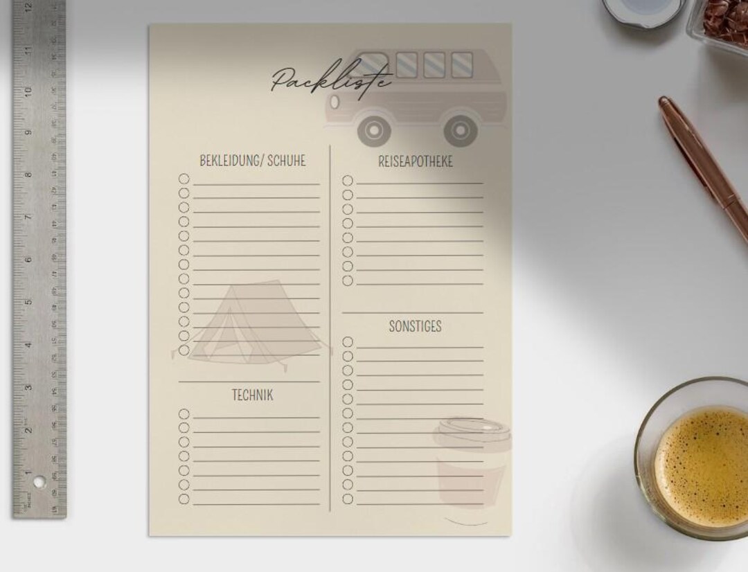 Digital Holiday Packing List PDF – Travel Checklist to Print – Suitcase ...