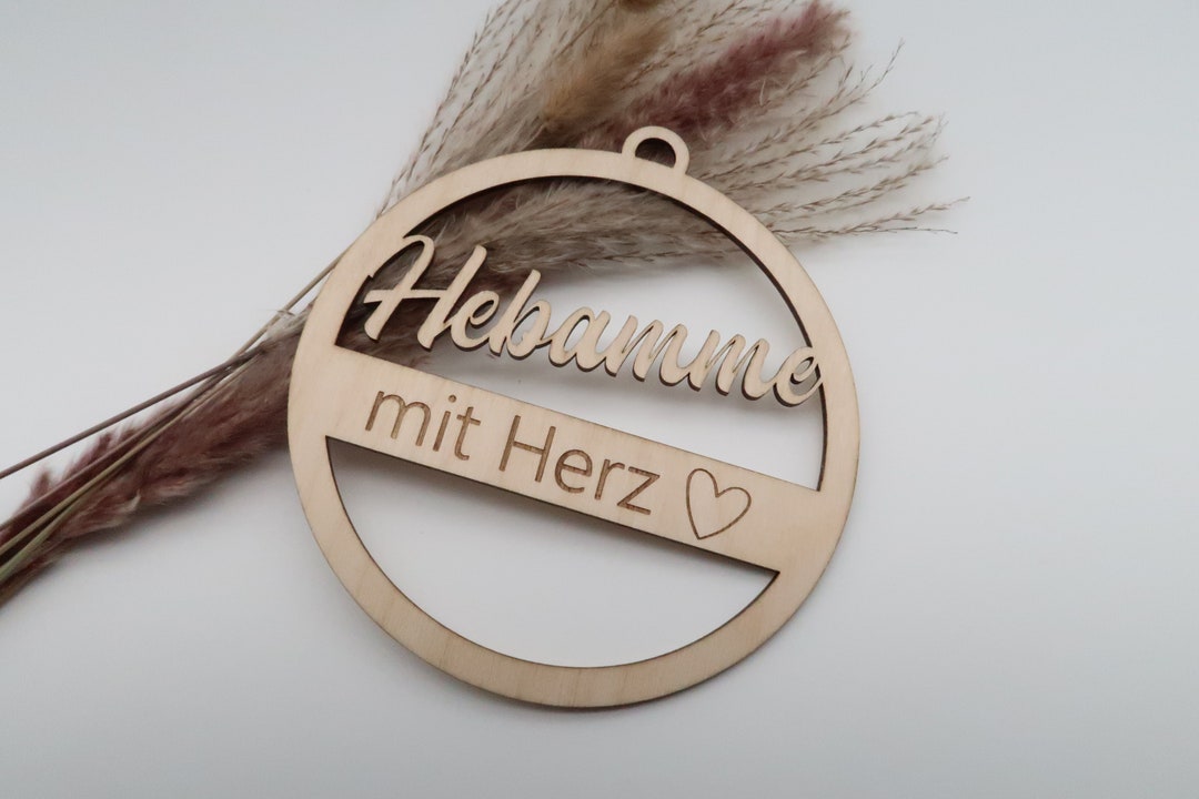 Wooden Sign Midwife With Heart Wooden Gift - Etsy