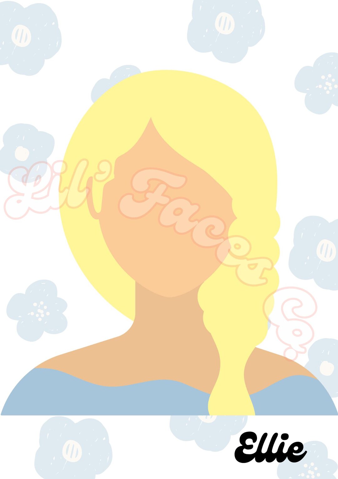 Make-a-face Printable Cut-out Craft for Kids - Ellie - Etsy