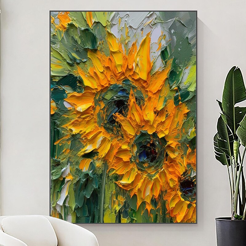 Abstract Sunflower - Etsy