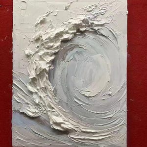 Original 3D Ocean Wave Oil Painting,3d Textured Wall Art,sea Wave ...