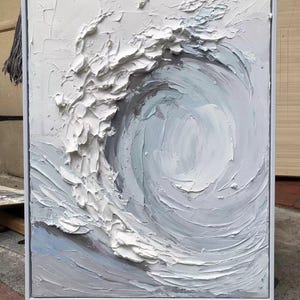 Original 3D Ocean Wave Oil Painting,3d Textured Wall Art,sea Wave ...