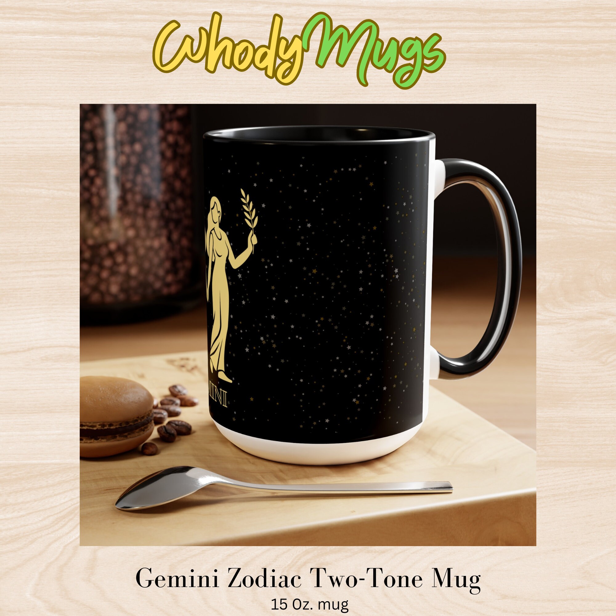 Gemini Zodiac Mug, Two-tone Coffee Mug, Zodiac Sign Gemini Coffee Mug ...