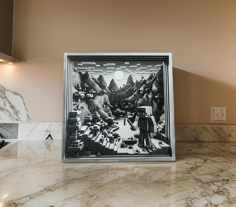 Minecraft 3D Wall Art - Etsy