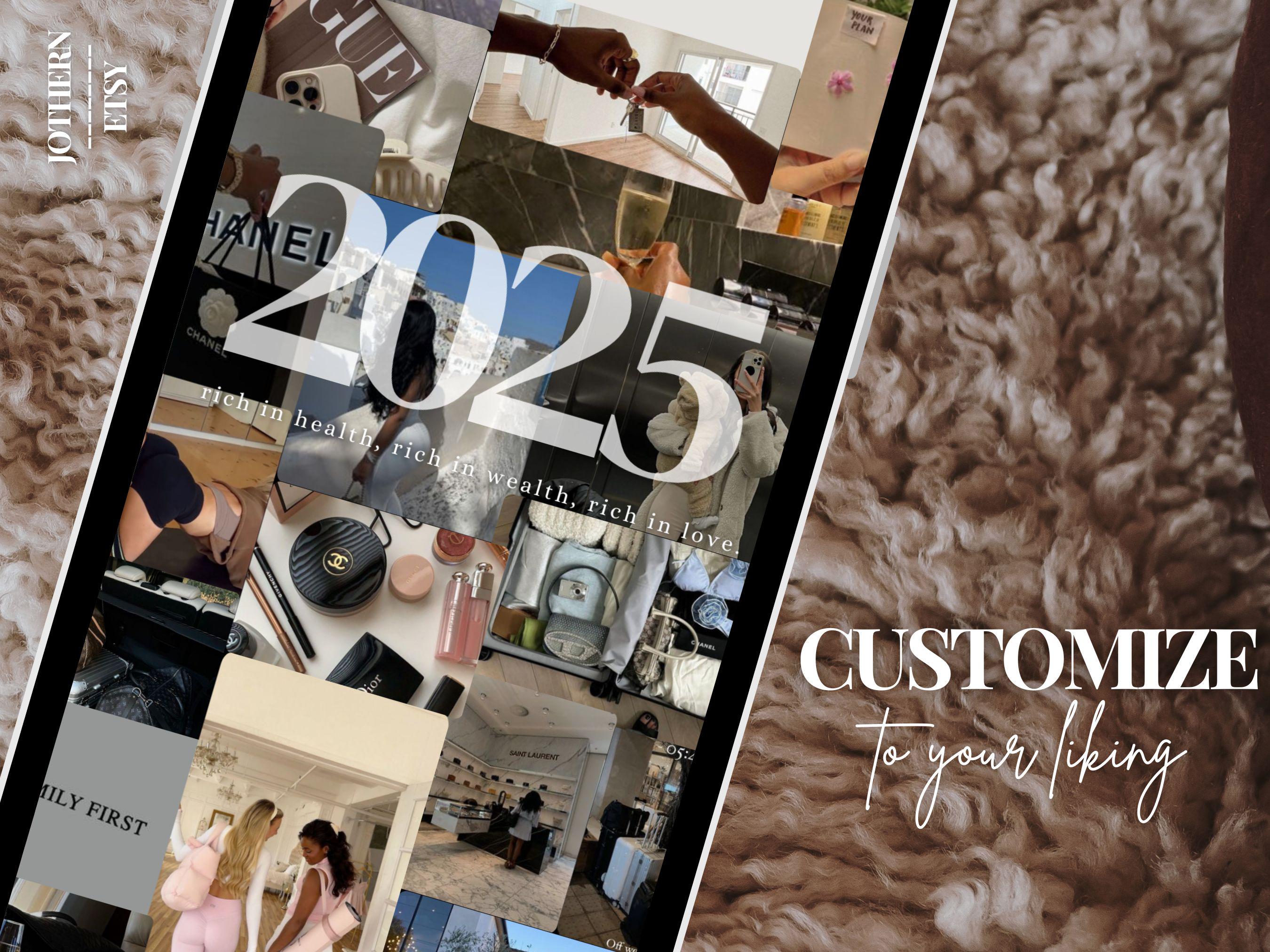 2025 Vision Board Template Prayer Board Template Dream Board Canva ...