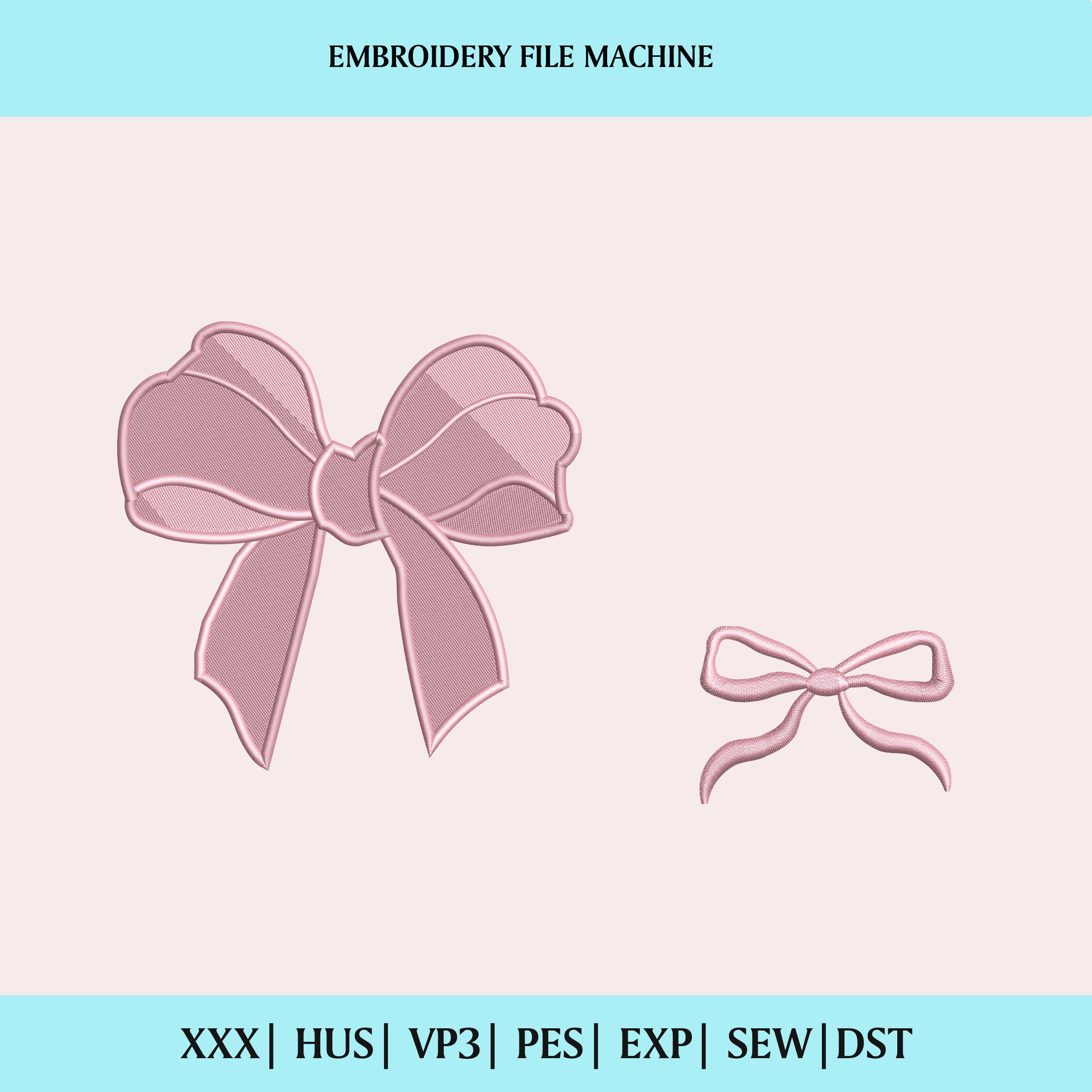 Bow Machine Embroidery Design Ribbon Bow Tie Embroidery Design File ...