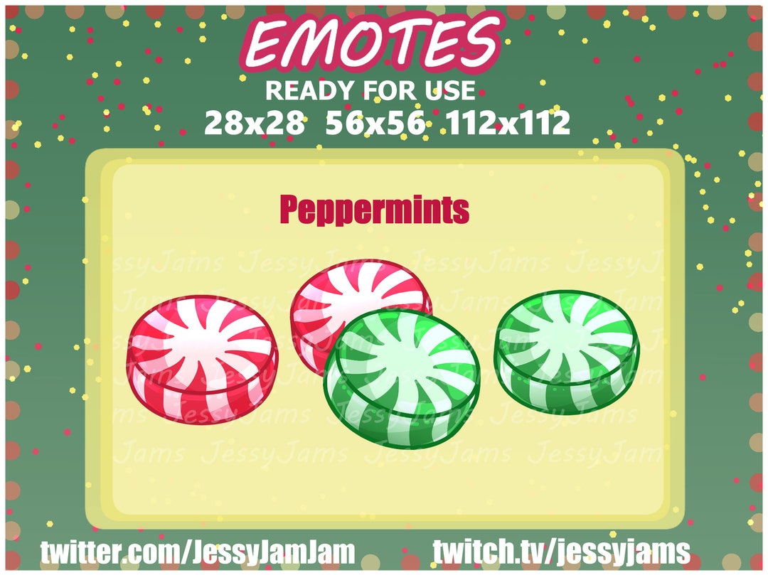 Christmas Festive Peppermint Candy Combo Emotes (set of 3) - Twitch ...