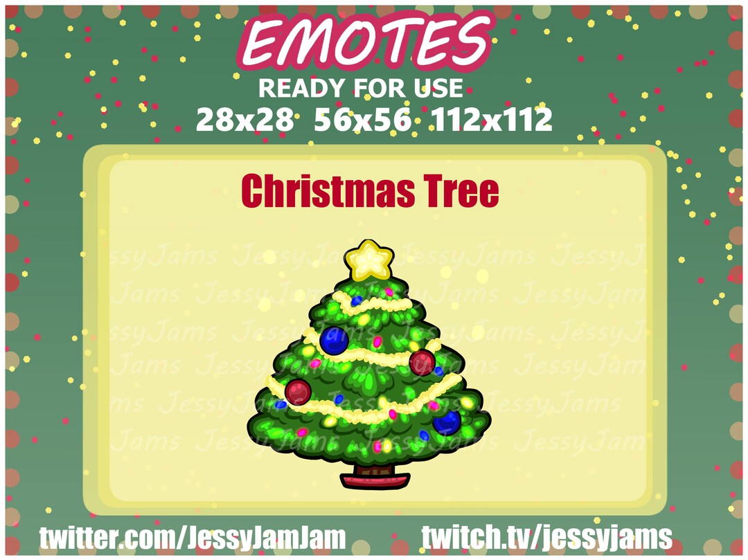 Festive Decorated Christmas Tree Emote - Twitch Emote - Discord Youtube ...
