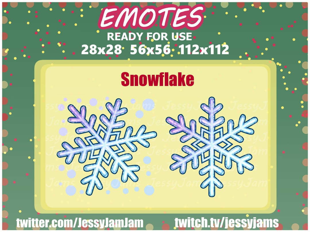 Christmas Festive Snowflake Emotes (set of 2) Twitch Discord Youtube ...