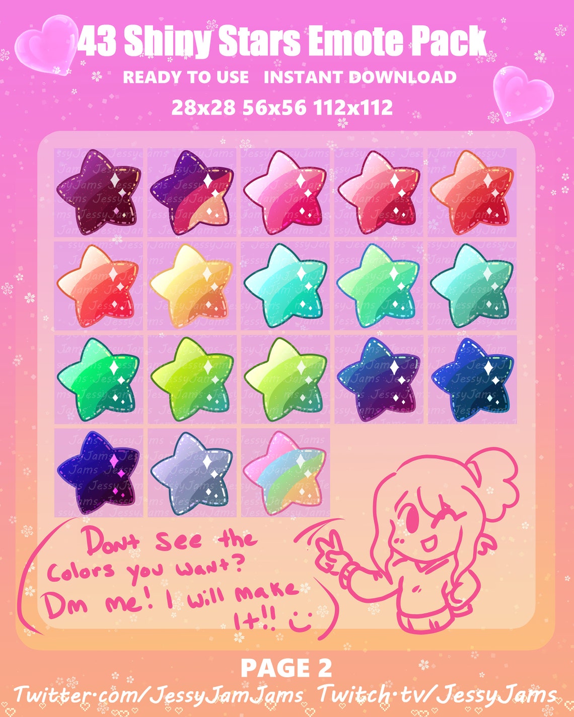 Magical Shiny Star Emote Pack (set of 43) - Twitch Discord Youtube ...