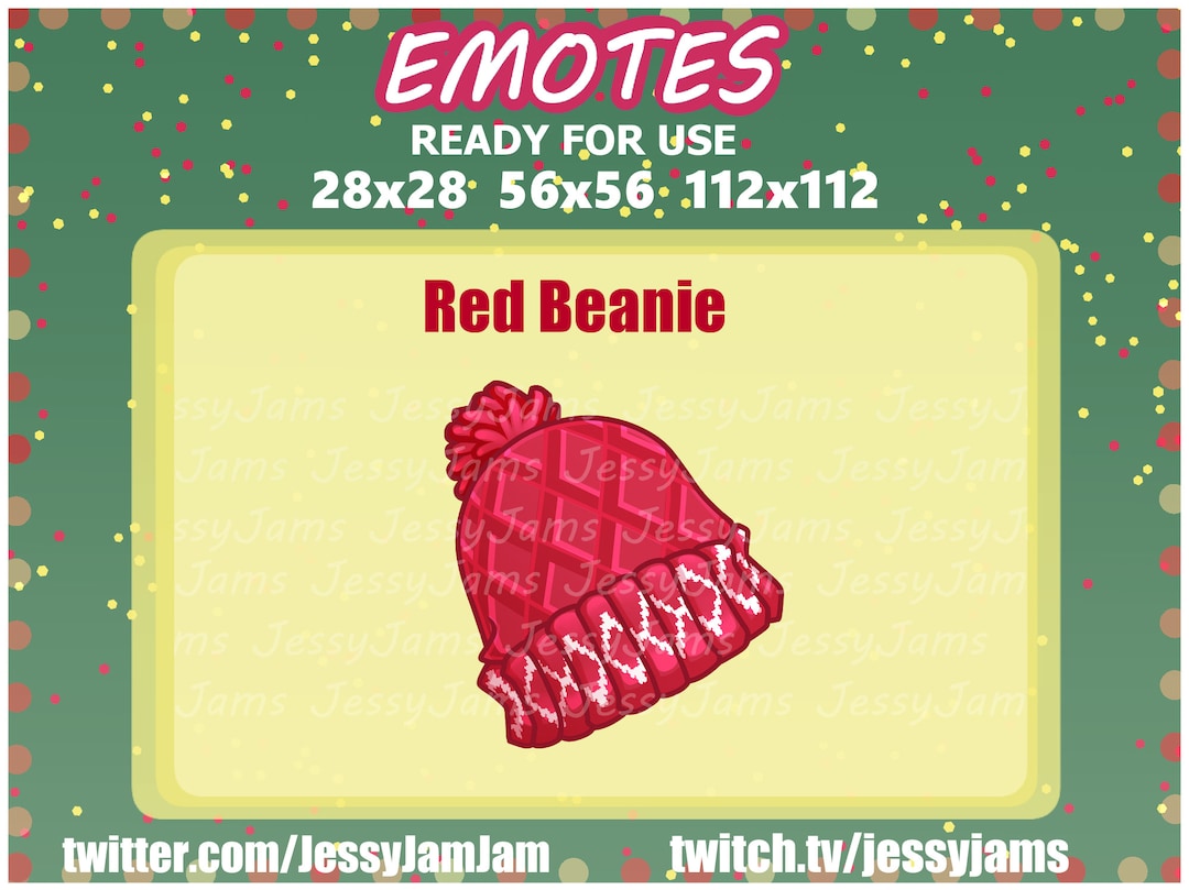 Christmas Red Beanie Emote - Twitch Emote - Discord Youtube | Streaming ...