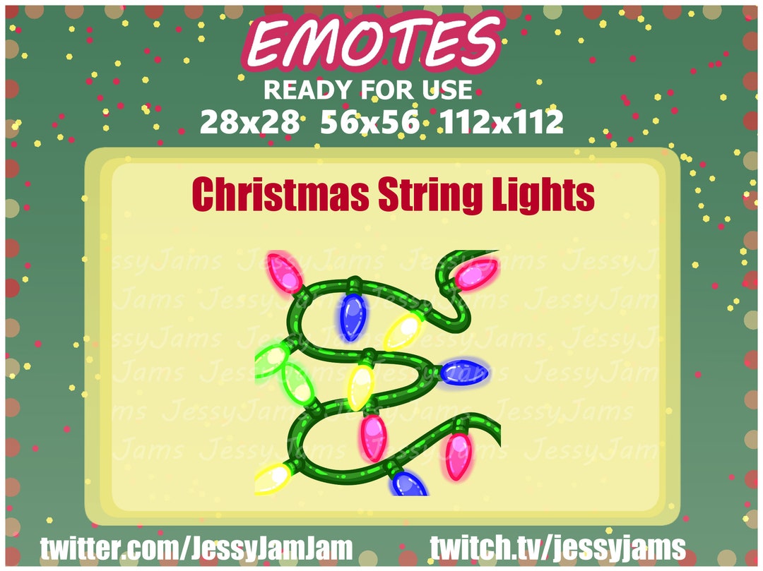 Christmas Festive String Lights Emote - Twitch Emote - Discord Youtube ...