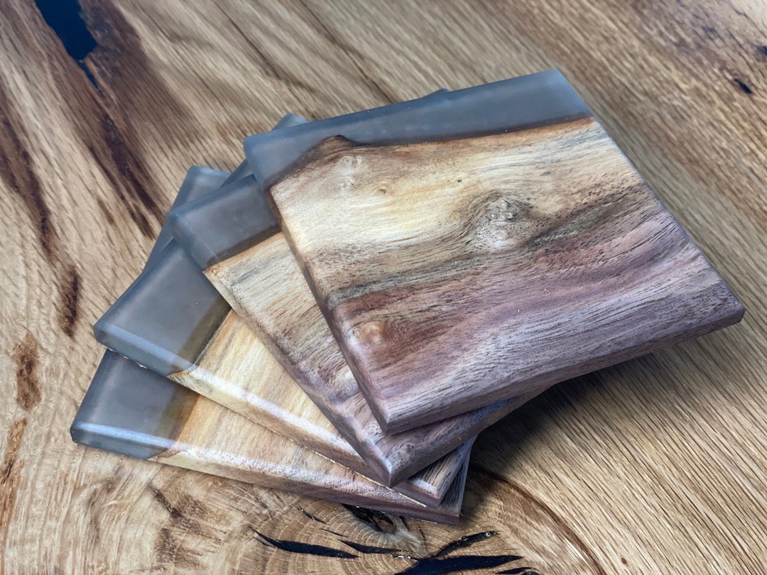 Black Walnut Epoxy Coasters (set of 4) - Etsy