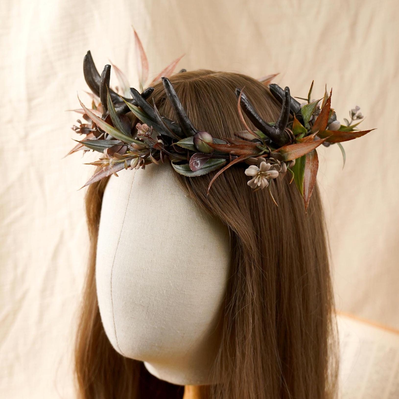 Antler Crown: Elven Forest Headpiece, Woodland Fairy Tiara - Etsy