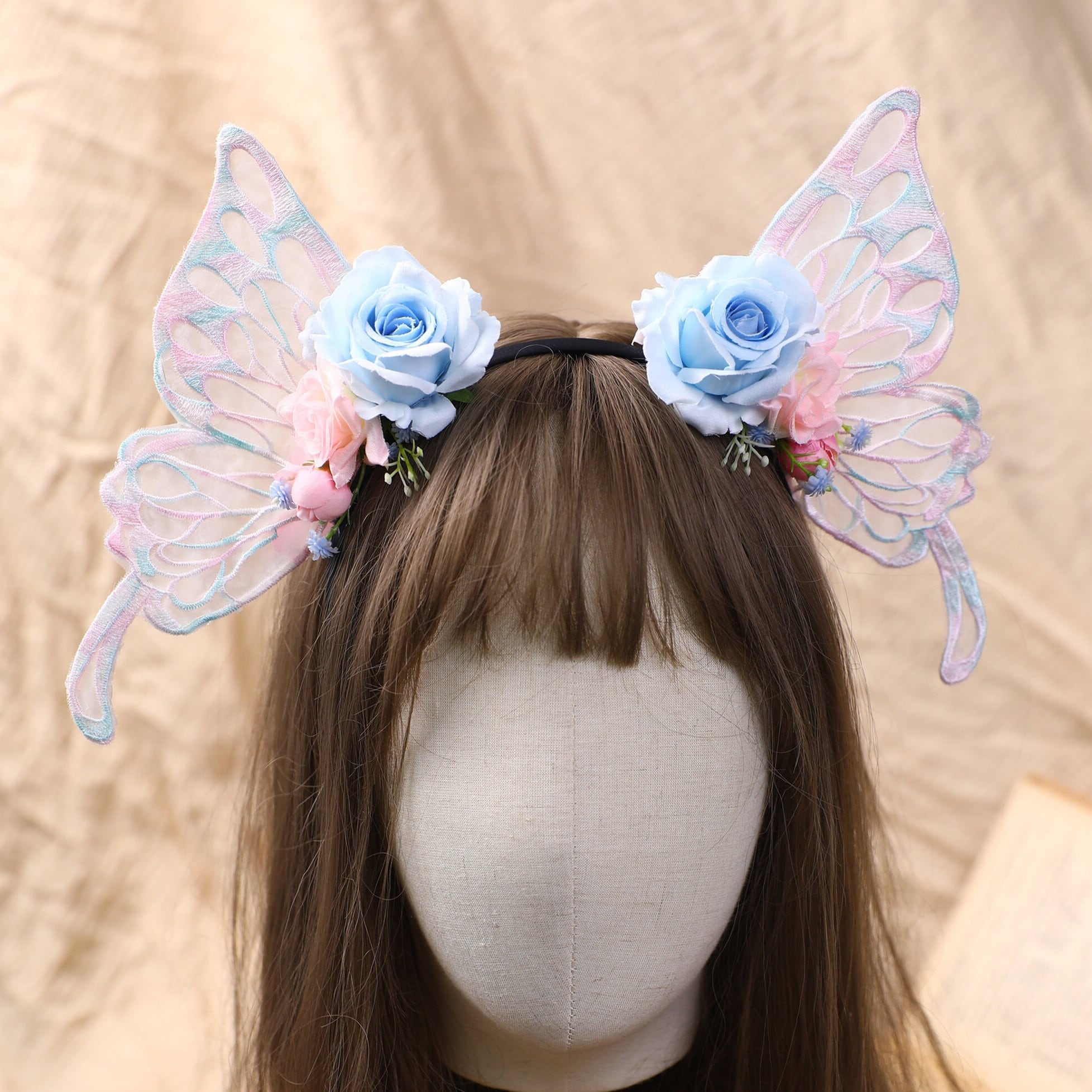 Butterfly Wing Fairy Headband: Floral Elf Princess Costume Headpiece - Etsy