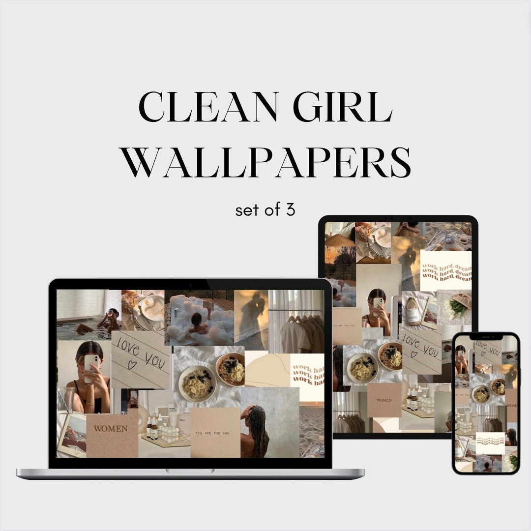 Clean Girl Wallpaper Pack 3 Matching Wallpapers Phone Computer/laptop ...