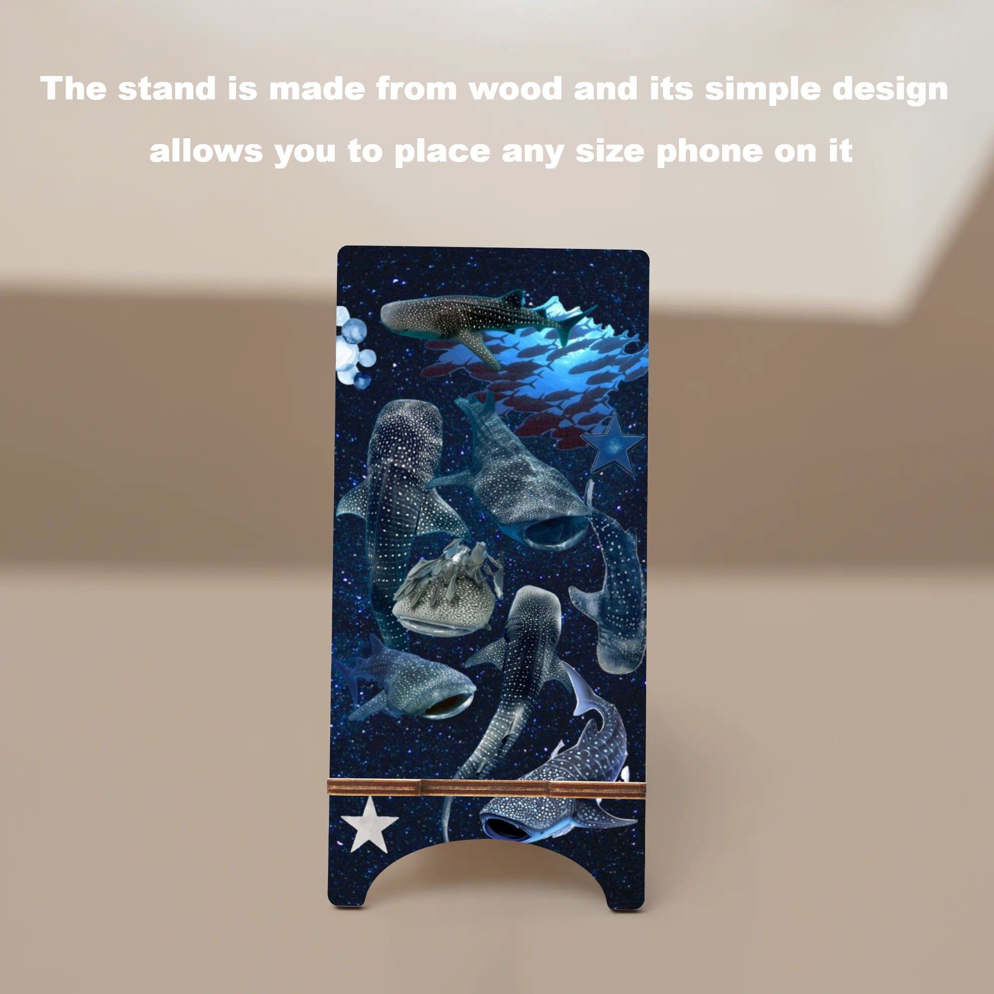 Dark Wood Phone Stand Shark Holder for iPhone 14 13 12 11 Pro - Etsy