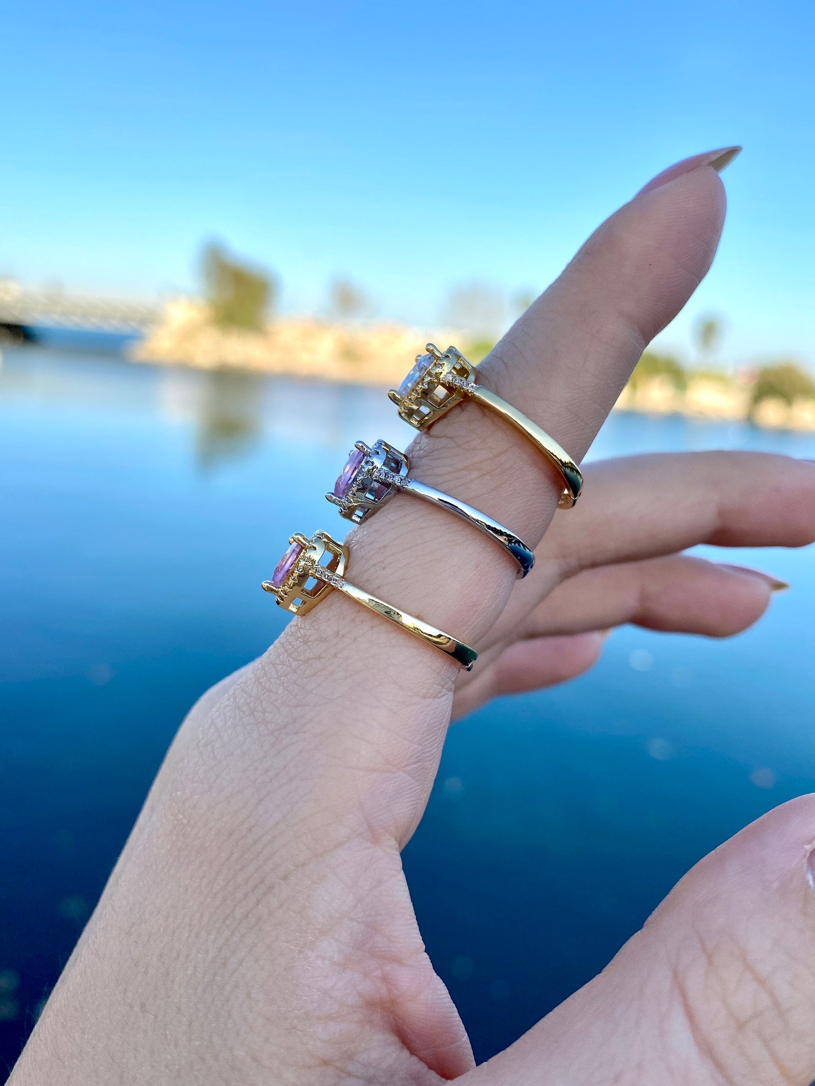 Heart Ring: Gold Plated Adjustable Steel Base, Elegant Design - Etsy