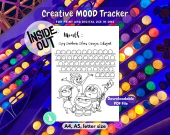 Inside Out 2 Mood Tracker Printable: Daily Emotion Regulation (digital ...