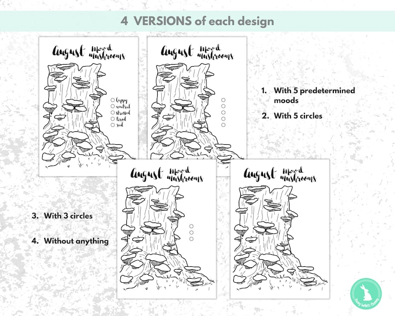 Rastreador de Humor Criativo, Bullet Journal Mensal Imprimível (Modelo ...