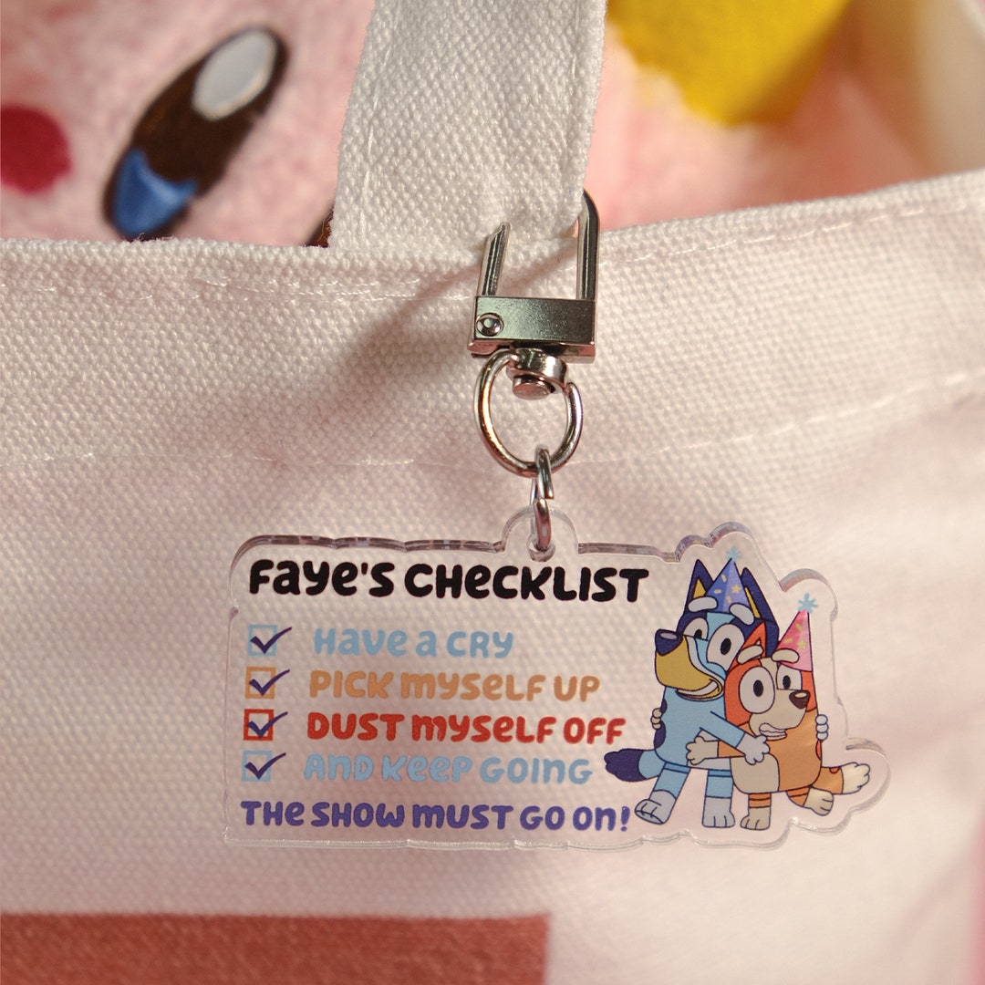 Bluey-inspired Acrylic Keychain Personalized With Encouraging - Etsy