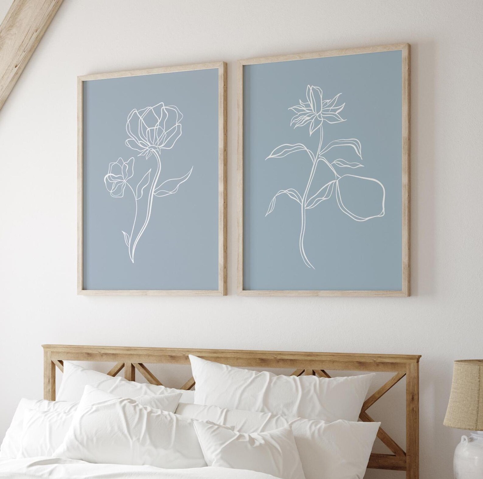 Set of 3 Wall Art, Blue Gallery Wall, Digital Prints, Poster Decor ...
