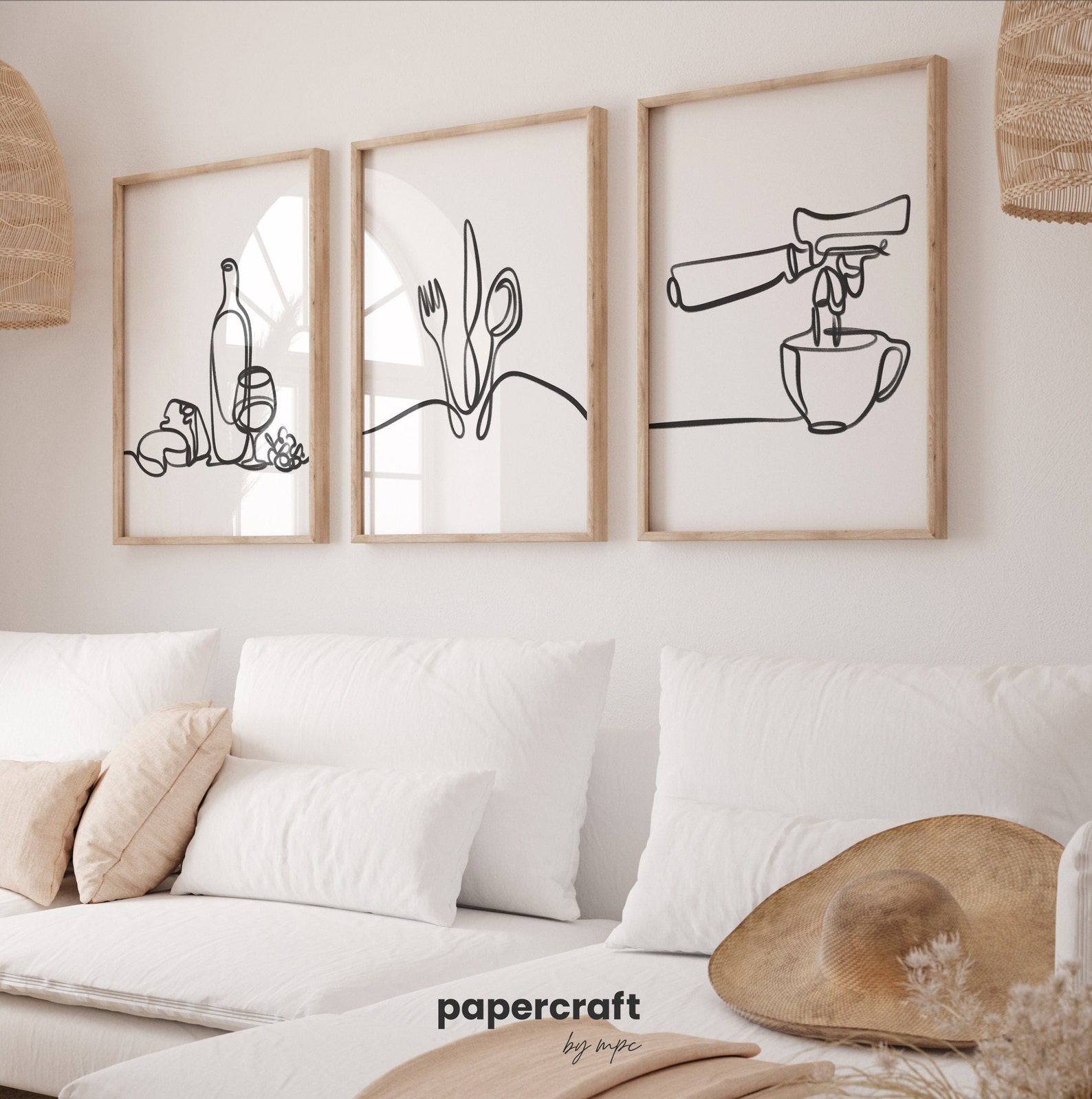 Kitchen Print Set of 3 PRINTABLE | Kitchen Wall Art | Kitchen Gallery ...