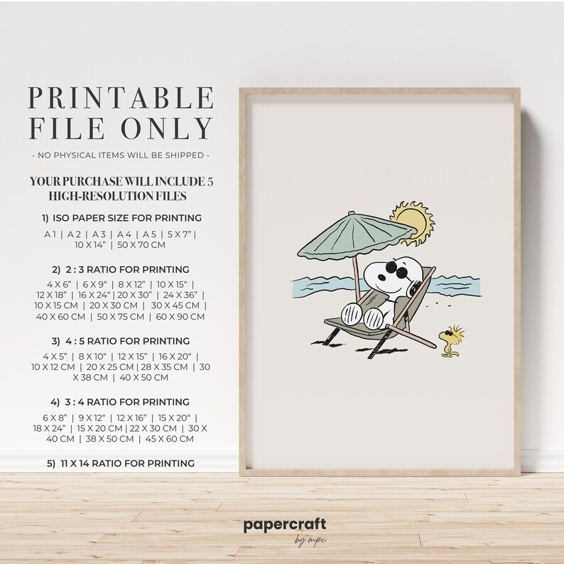 Nursery Poster, Wall Art for Kids. Snoopy Set, Wall Art, Digital Print ...