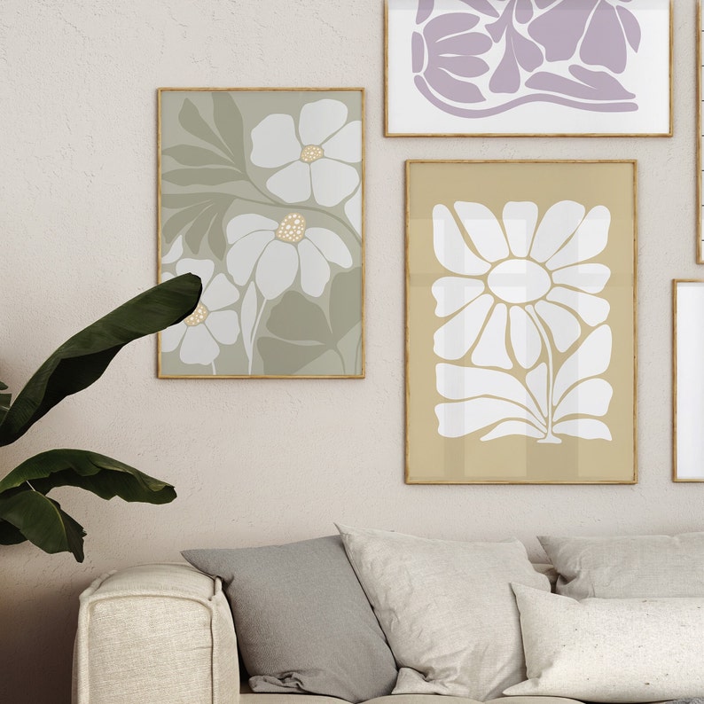 Colorful Wall Art Set of 6 Boho Prints, Digital Download, Printable Set ...