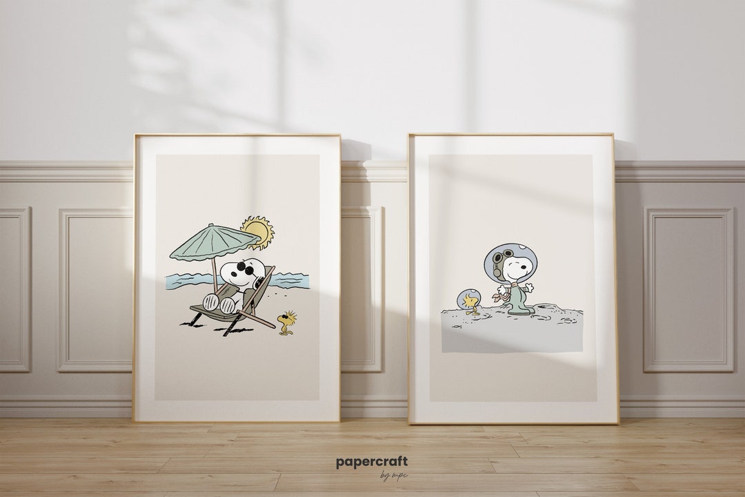 Nursery Poster, Wall Art for Kids. Snoopy Set, Wall Art, Digital Print ...